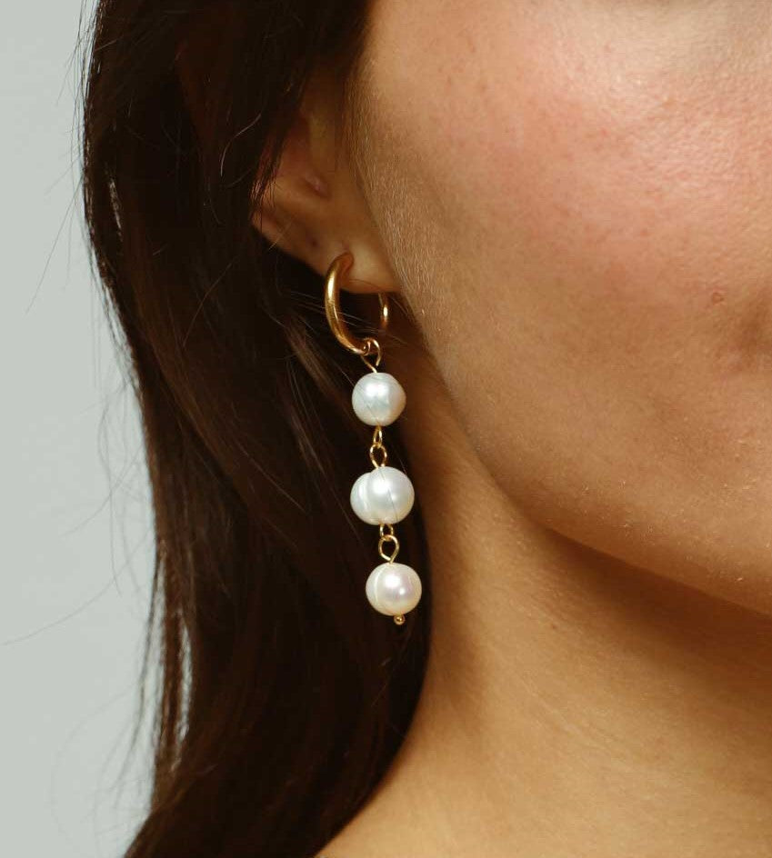 Aretes de Perla con Oro: Combinando Estilo y Elegancia – pialu